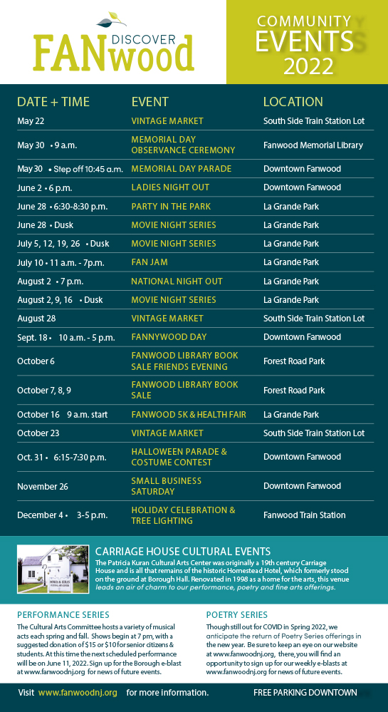 Weekend Calendar 2022